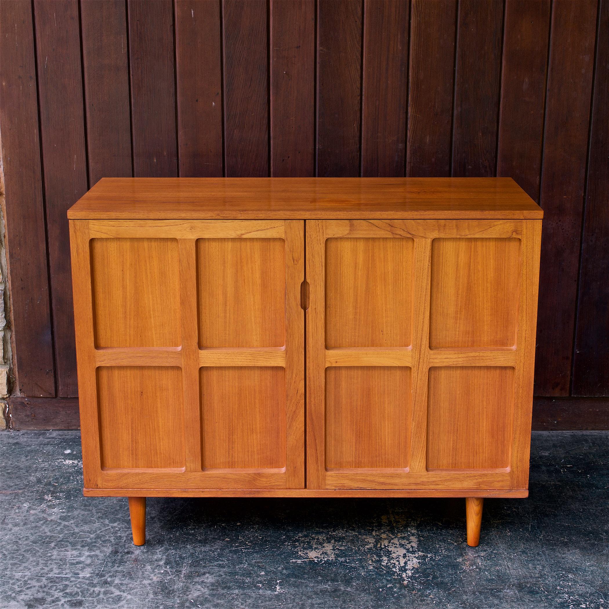 Vintage 1960s Scandinavian Countryside Teak Cabinet Credenza For Sale ...