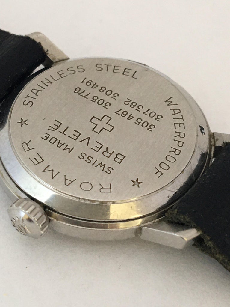 Vintage 1960s Stainless Steel Roamer Mechanical Ladies Watch For Sale ...