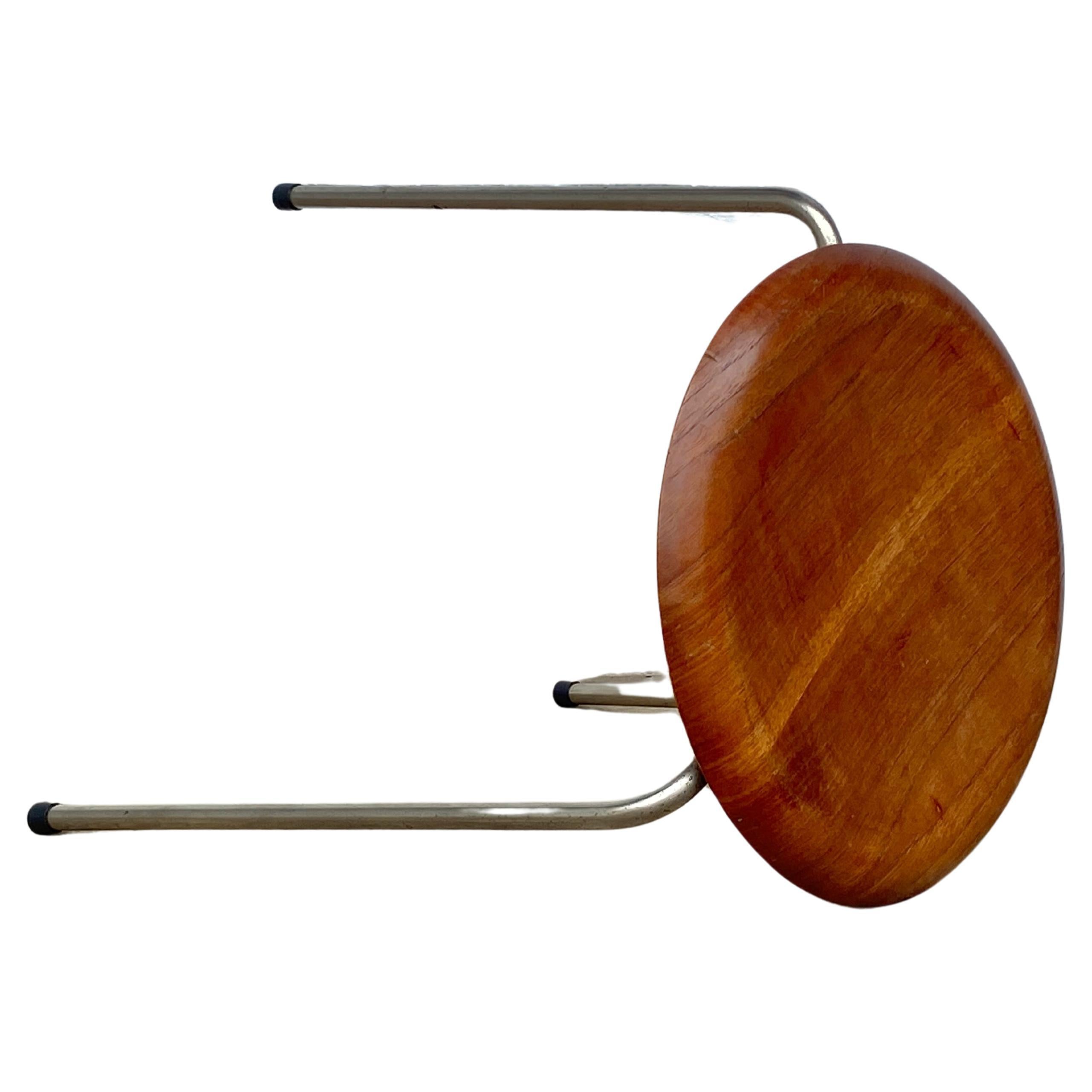 Vintage 1960's Teak three legs Dot Stool Design by Arne Jacobsen Fritz ...