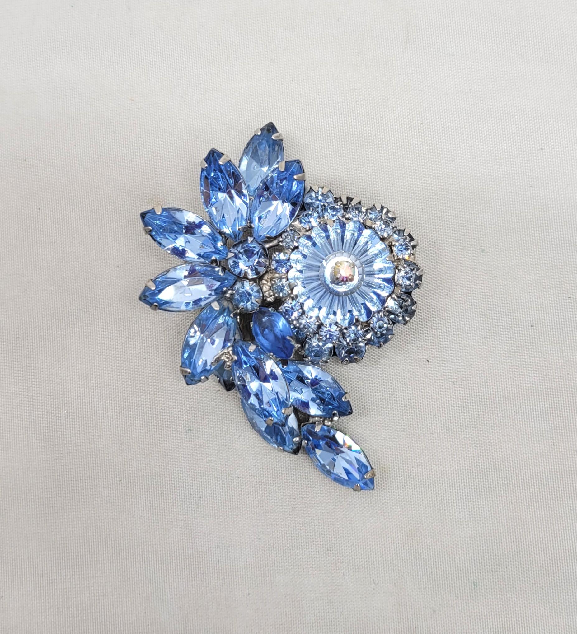 Vintage 1960s Verified Delizza and Elster Rhodium Plated Blue ...