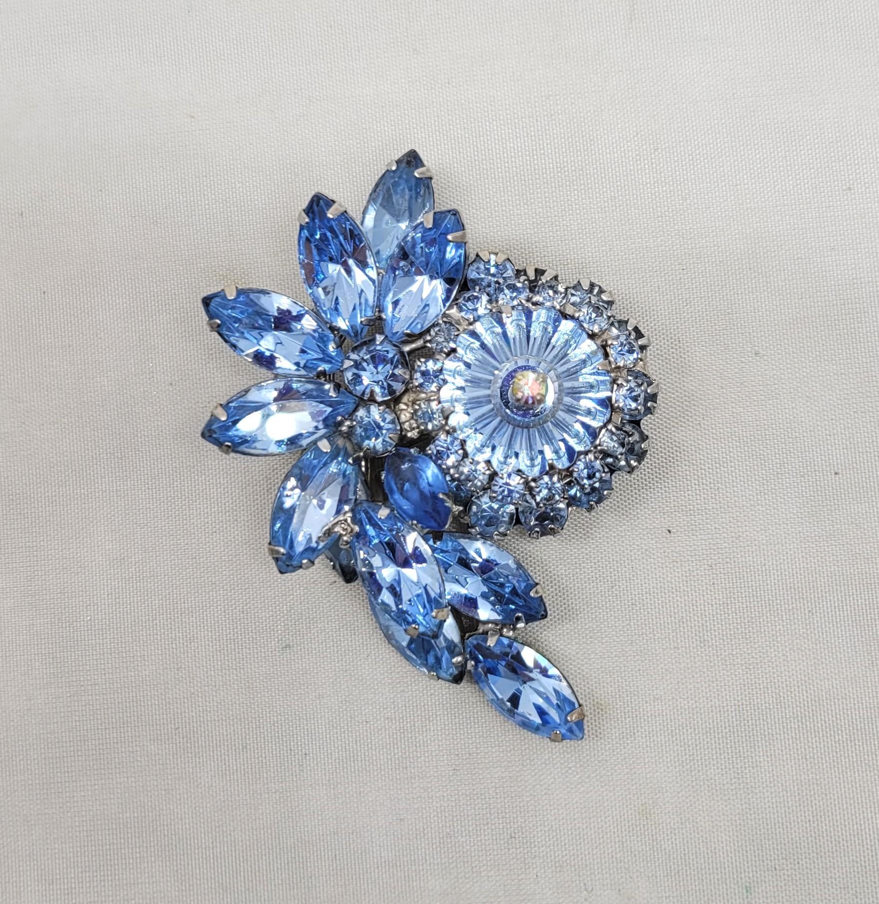Vintage 1960s Verified Delizza and Elster Rhodium Plated Blue ...