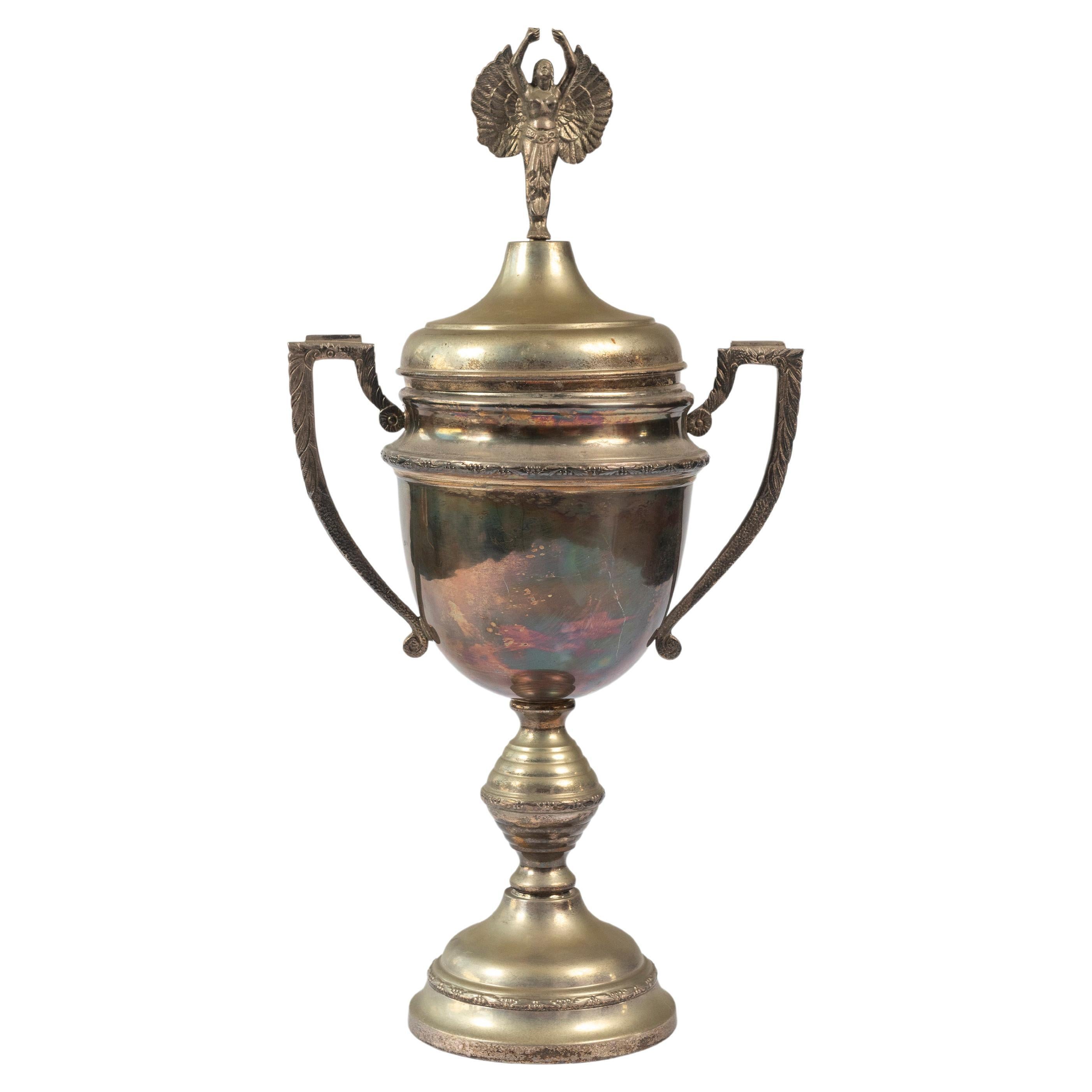 Vintage 1962 Large Silver Plate Trophy with Winged Victory For Sale at ...