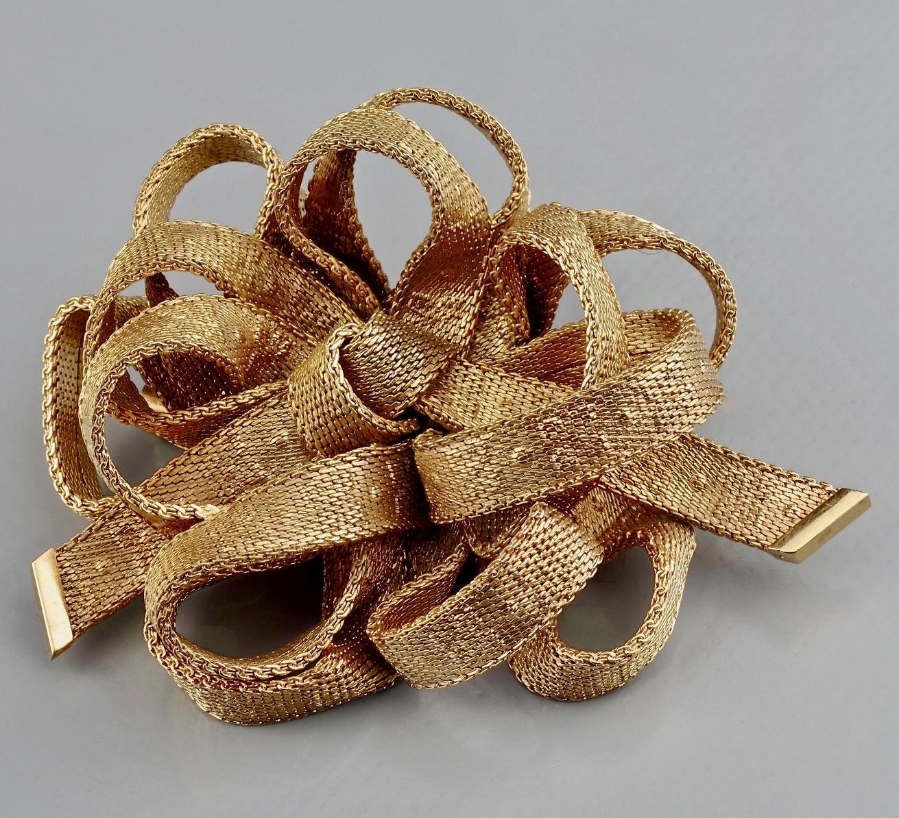 Vintage 1964 CHRISTIAN DIOR Mesh Ribbon Brooch at 1stDibs | christian ...
