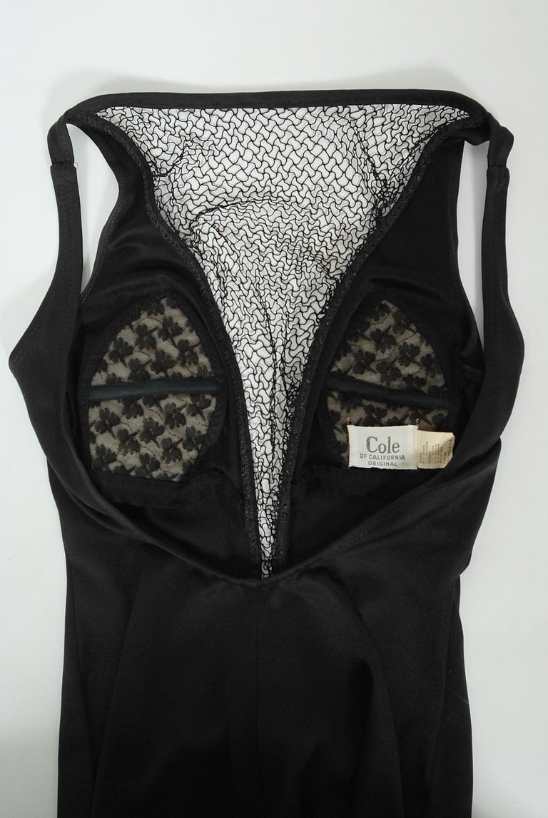 Vintage 1964 Cole of California Documented Black Fishnet 'Scandal Suit ...