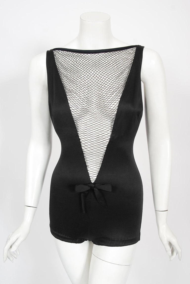 Vintage 1964 Cole of California Documented Black Fishnet 'Scandal Suit ...