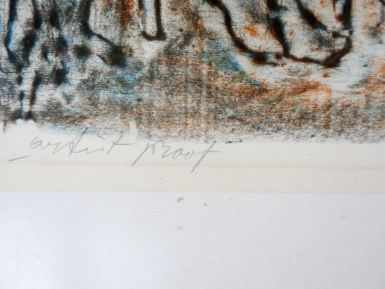 Vintage 1967 Gyula Zilzer Abstract Tavern Scene For Sale at 1stDibs