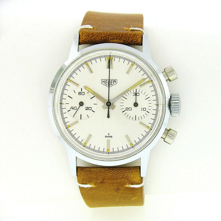 Vintage 1967 Heuer 7721 Manual Chronograph Armbanduhr Valjoux 7730 w ...