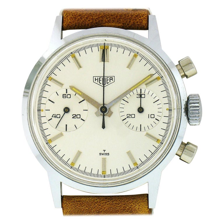 Vintage 1967 Heuer 7721 Manual Chronograph Wrist Watch Valjoux 7730 w ...