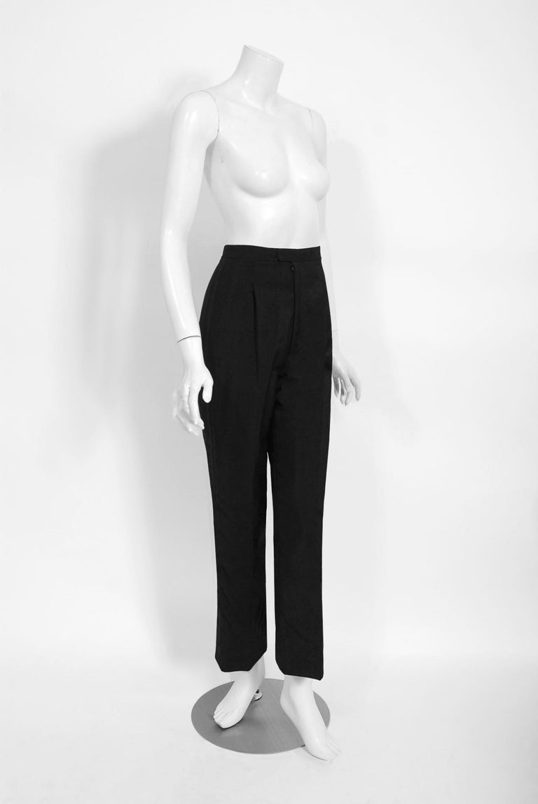 Vintage 1968 Yves Saint Laurent Le Smoking Tuxedo Black Gabardine Pant ...
