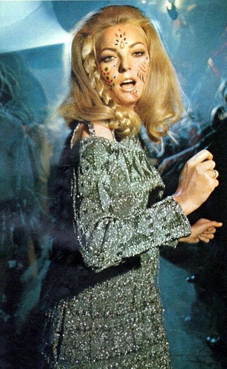 Vintage 1968 Rudi Gernreich Metallic Gold Silver Geometric Knit Cut-Out ...