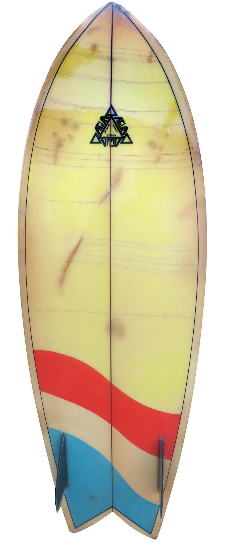 Vintage 1970s Agua Surfboards Twin Fin by Rod Sorenson For Sale at 1stDibs