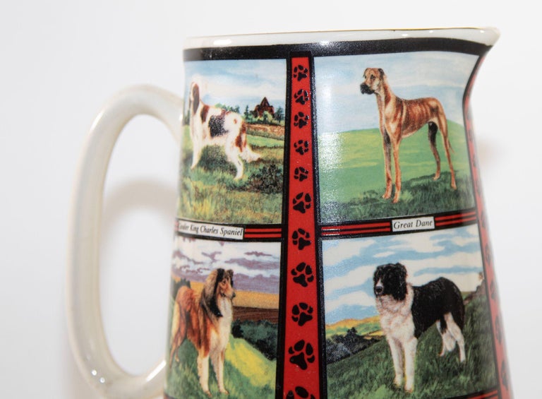 Vintage 1970s Ceramic Pitcher, Derbyshire England with Dog Breeds ...