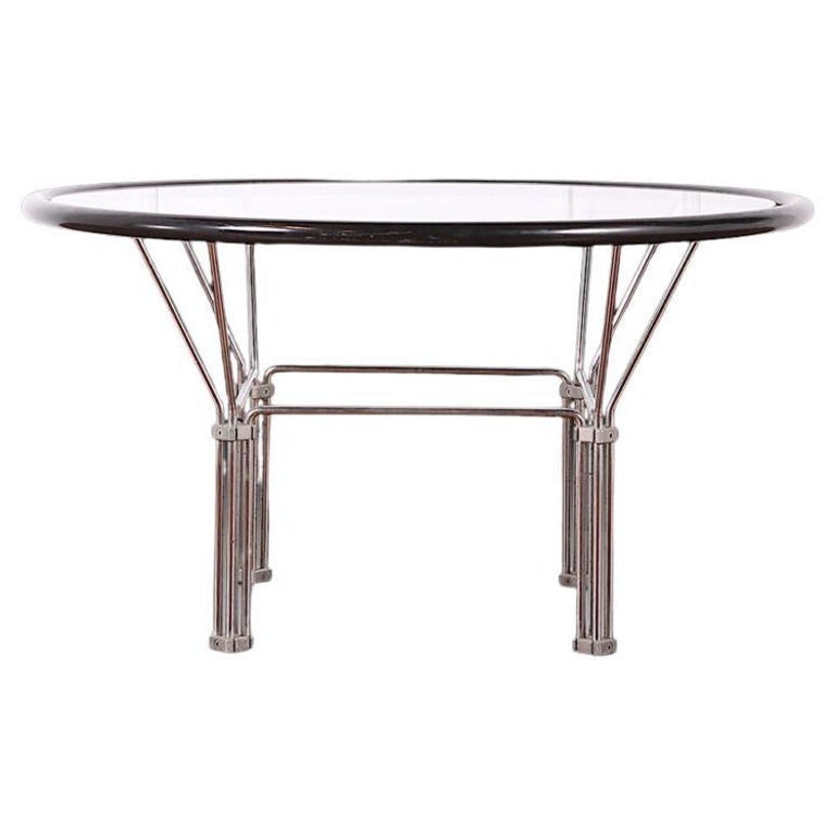 Vintage 1970’s Chrome Coffee Table For Sale at 1stDibs