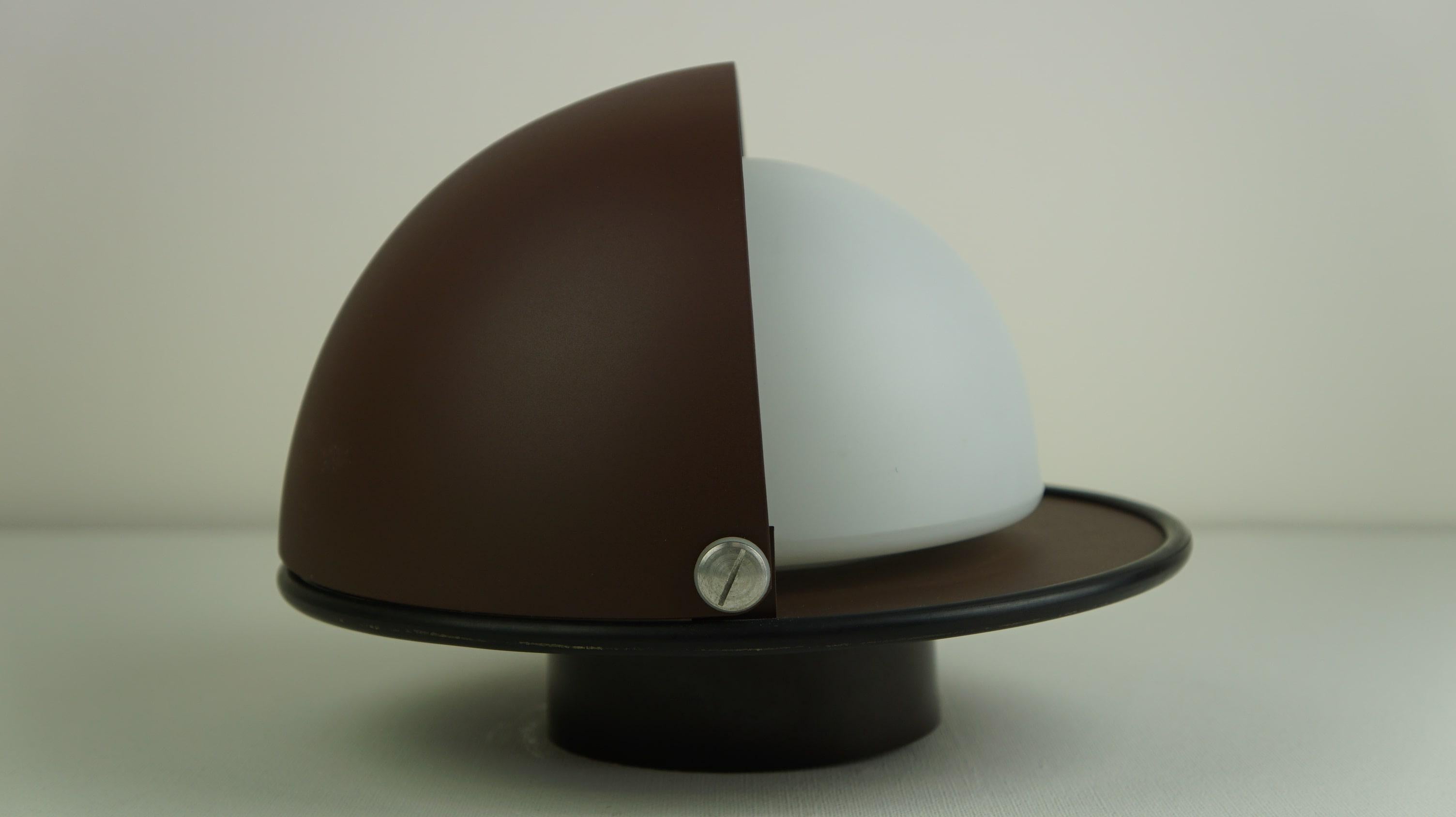 Vintage 1970s Dijkstra Design Wall Lamp in Brown For Sale at 1stDibs