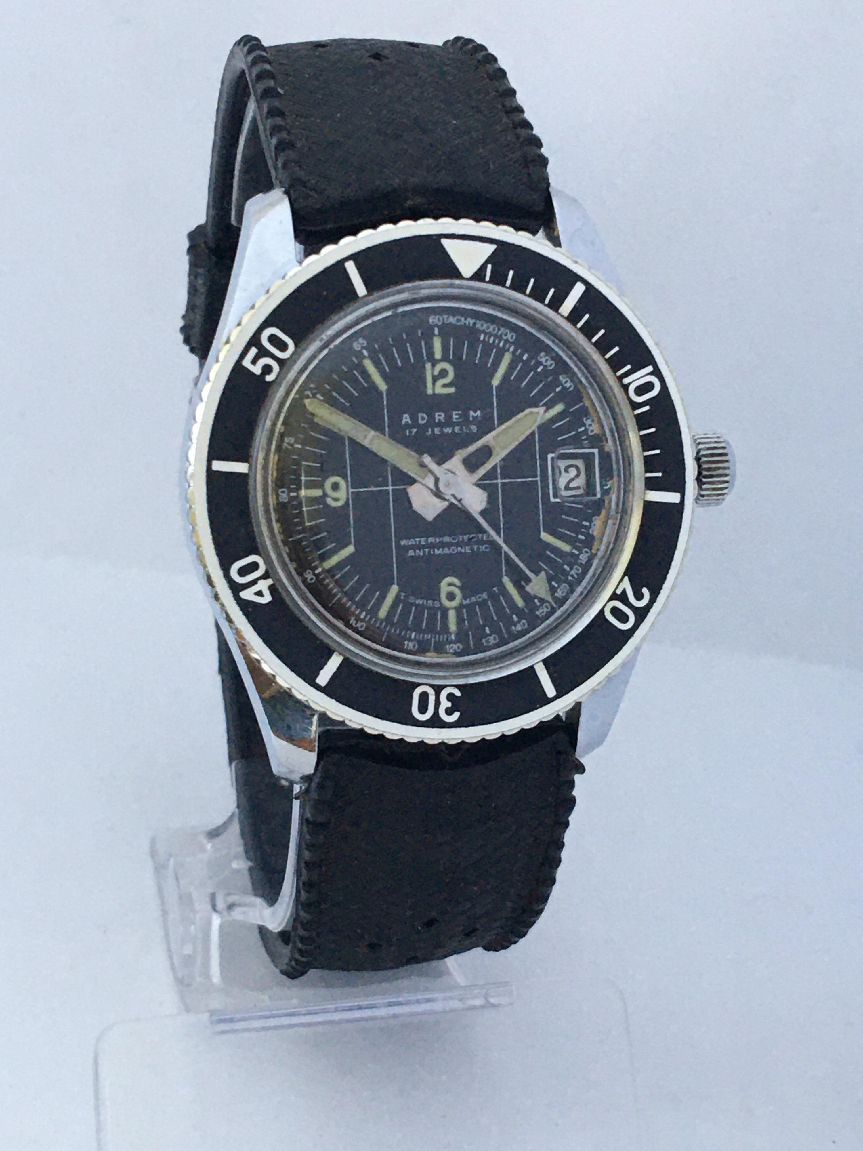 Vintage 1970s Diver's Mechanical Swiss Watch at 1stDibs | adrem watch ...