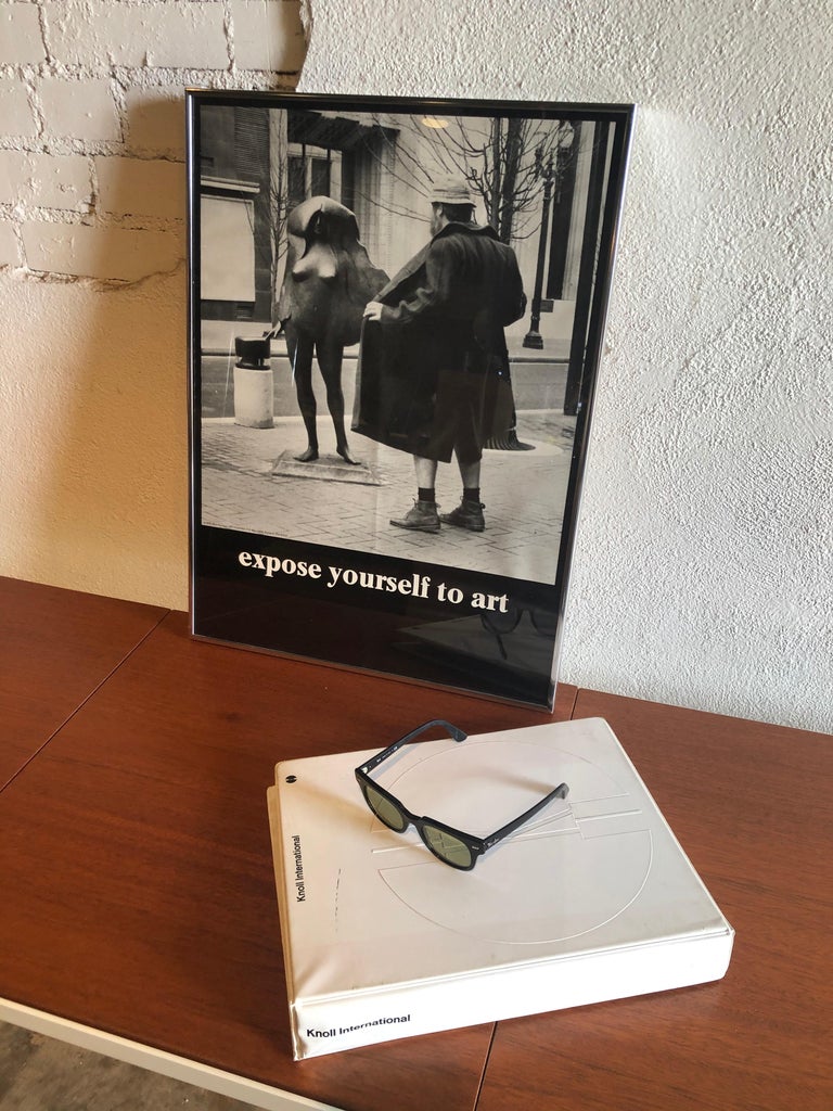 Vintage 1970s "Expose Yourself to Art" Framed Poster at 1stDibs