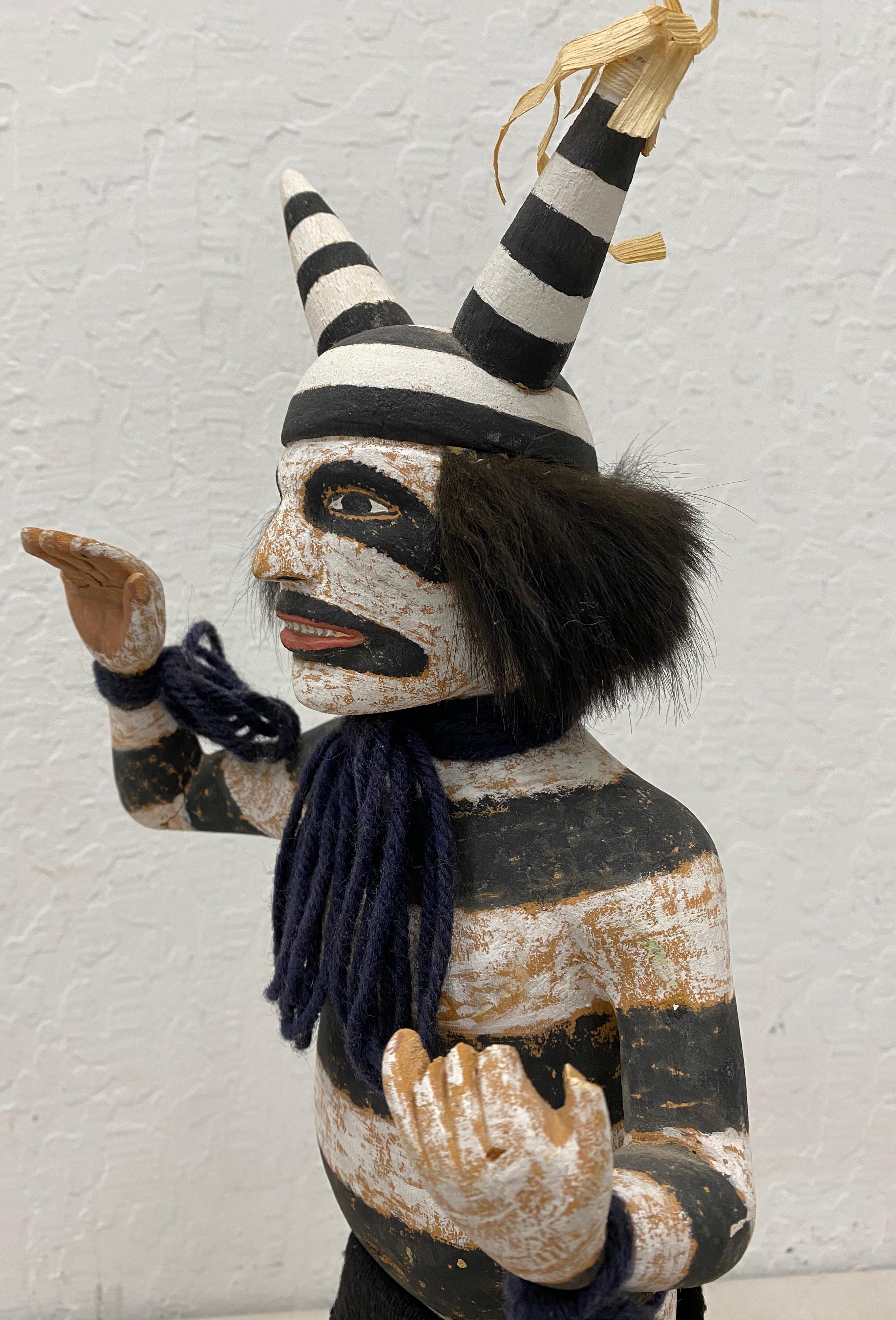 Vintage 1970s Hopi Katsina Figure "Hano Clown" Kachina Doll, circa 1974 ...