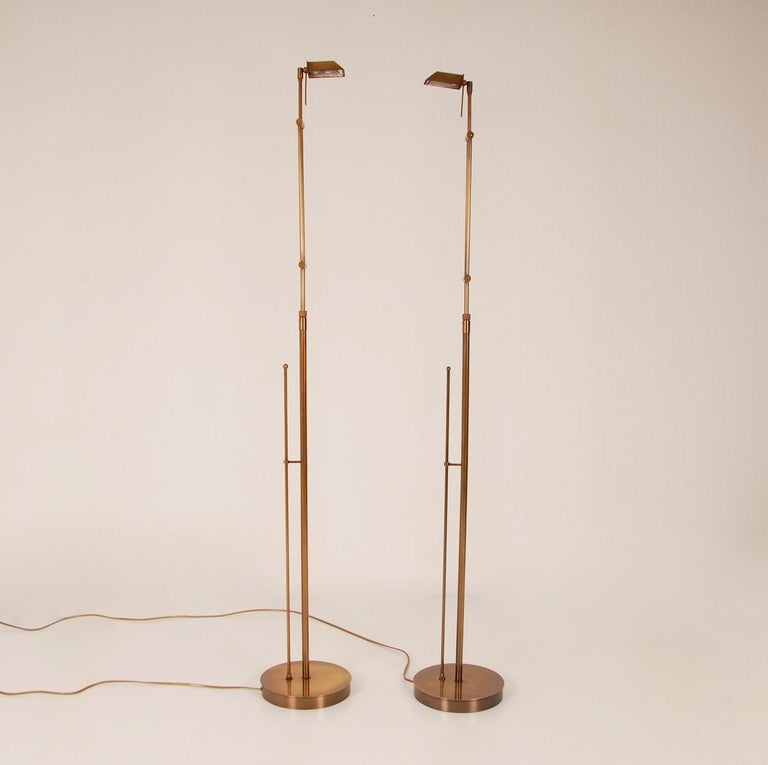 Vintage 1970s Minimalist Solid Brass Bankers Pharmacy Halogen Reading ...
