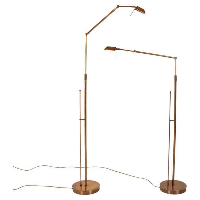 Vintage 1970s Minimalist Solid Brass Bankers Pharmacy Halogen Reading ...