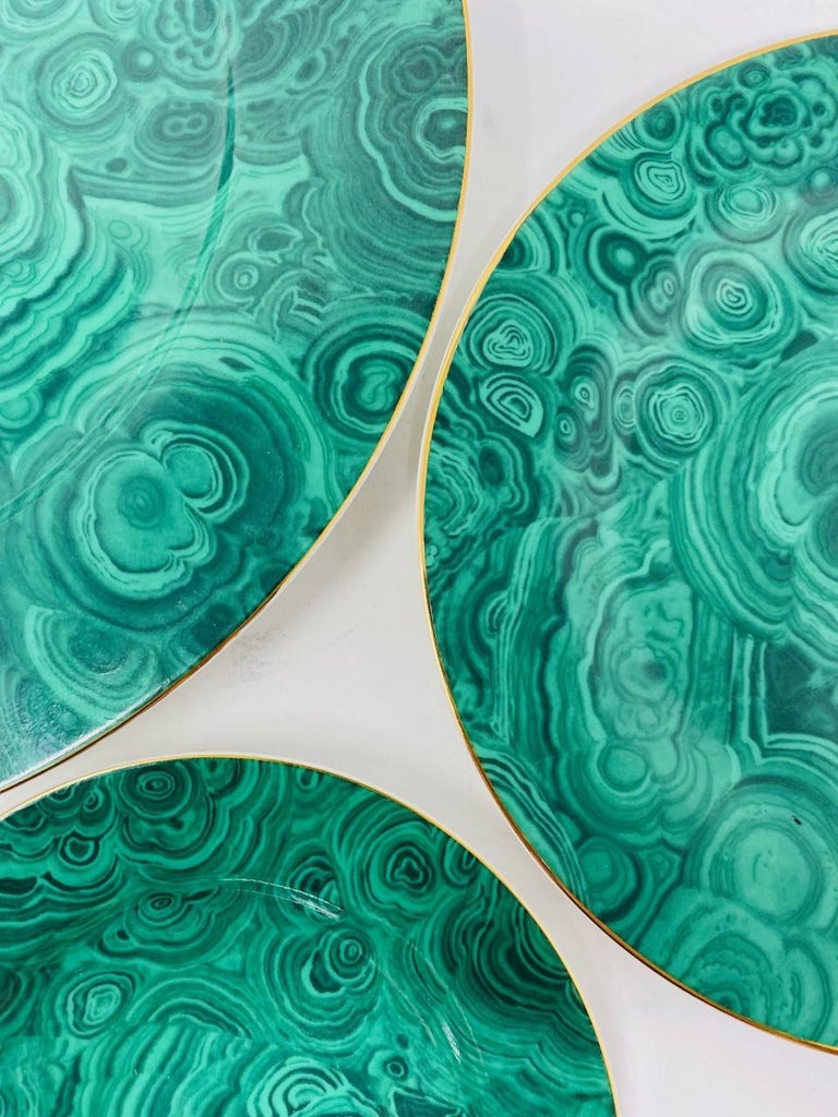 Vintage 1970s Neiman Marcus Malachite Porcelain Plates 'Set of 10' For ...