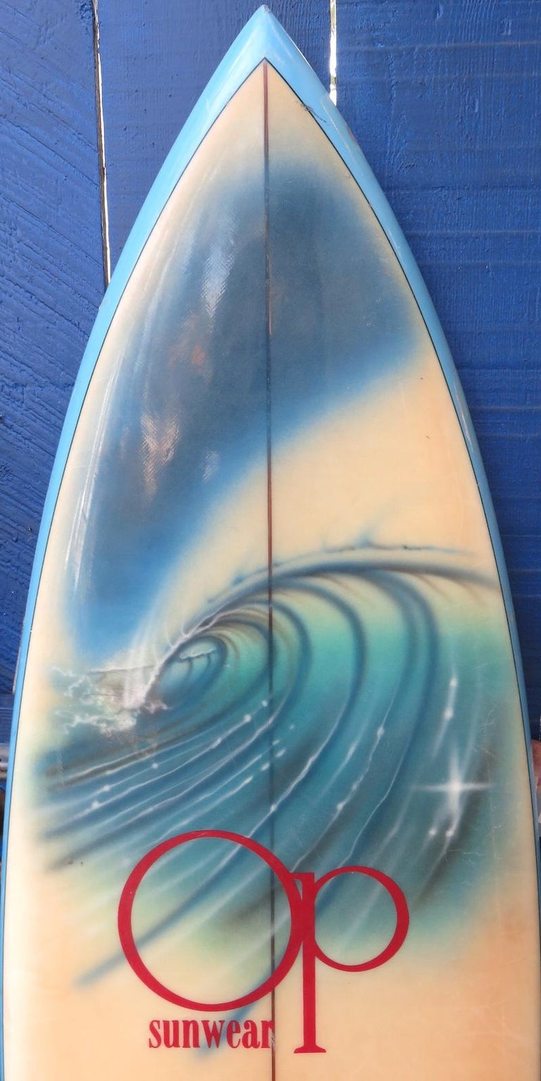 Vintage 1970s Ocean Pacific 'Op' Wave Mural Surfboard at 1stDibs | op ...
