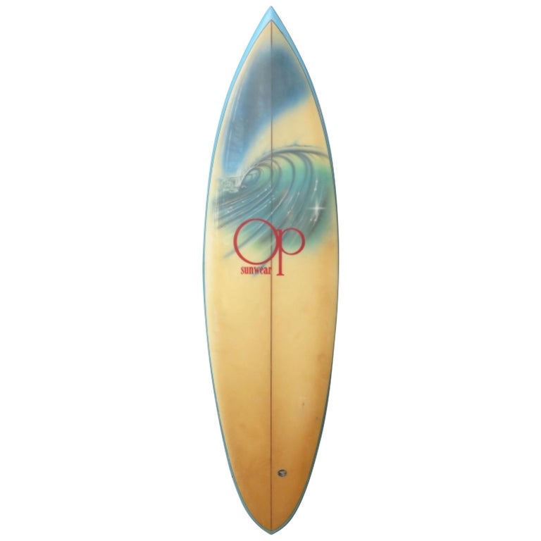 Vintage 1970s Ocean Pacific 'Op' Wave Mural Surfboard at 1stDibs | op ...