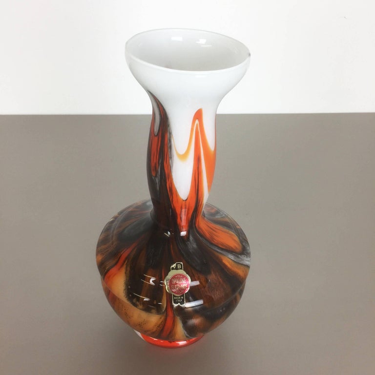 Vintage 1970s Opaline Florence Vase Designed by Carlo Moretti, Italy ...