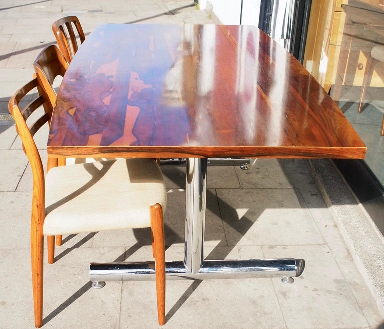 Vintage 1970s Pieff Eleganza Hardwood Dining Table For Sale at 1stDibs