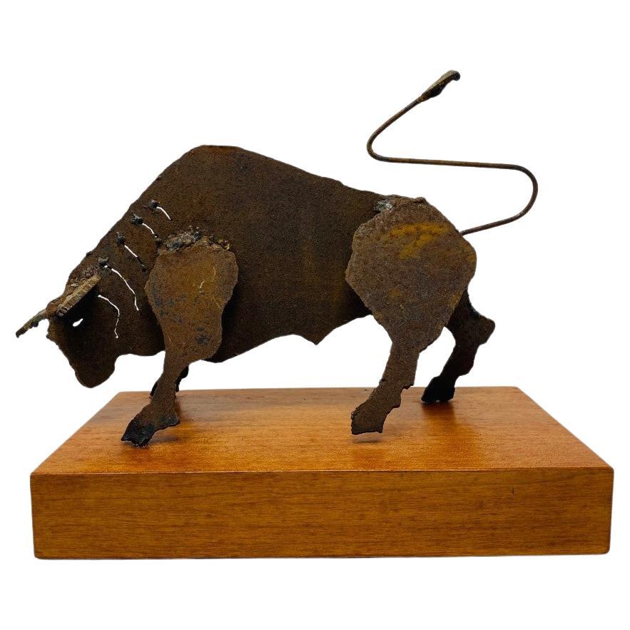 Vintage 1970s Spanish Brutalist Bull Sculpture at 1stDibs