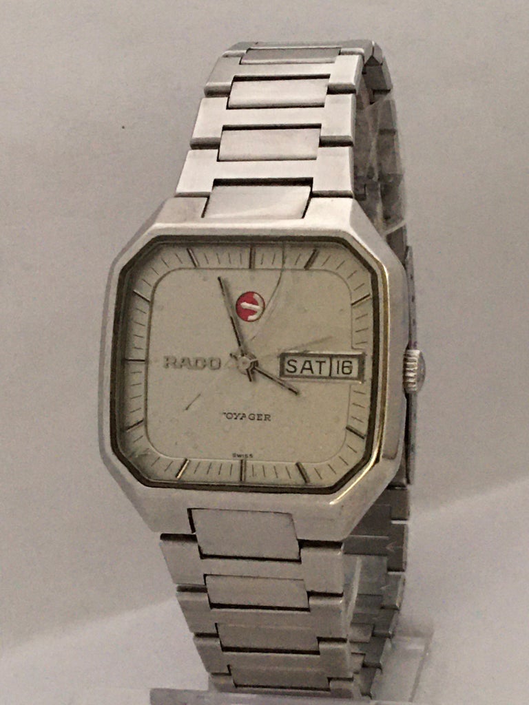 Vintage 1970s Stainless Steel RADO Voyager Automatic Watch at 1stDibs ...
