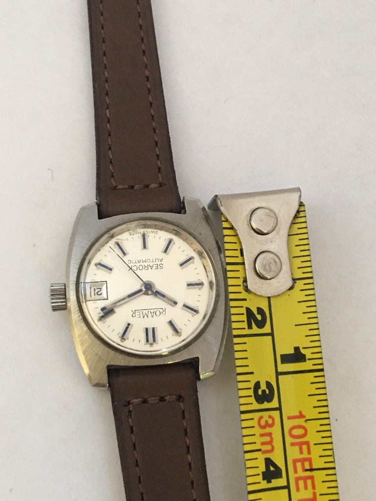 Vintage 1970s Stainless Steel Roamer Searock Automatic Ladies Watch For ...