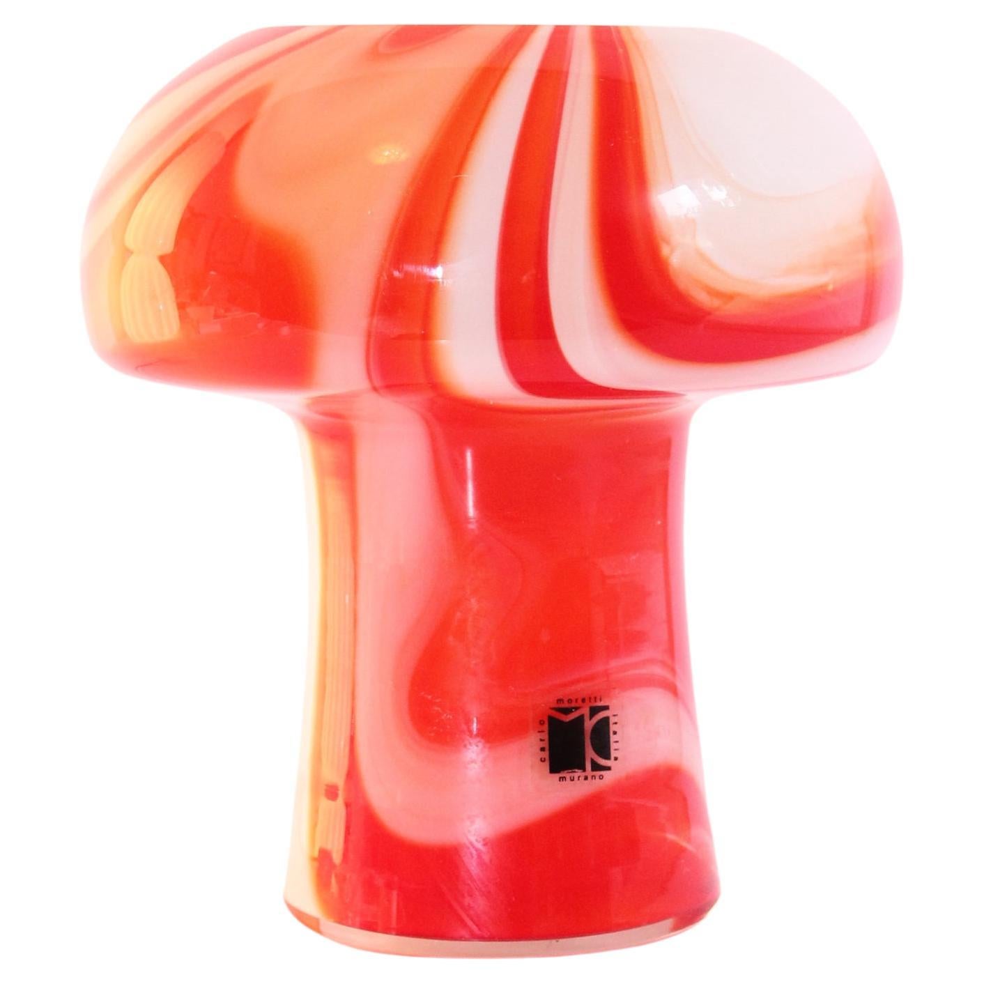Satin Carlo Moretti Contemporary Murano Glass with Wood Base Table Lamp ...