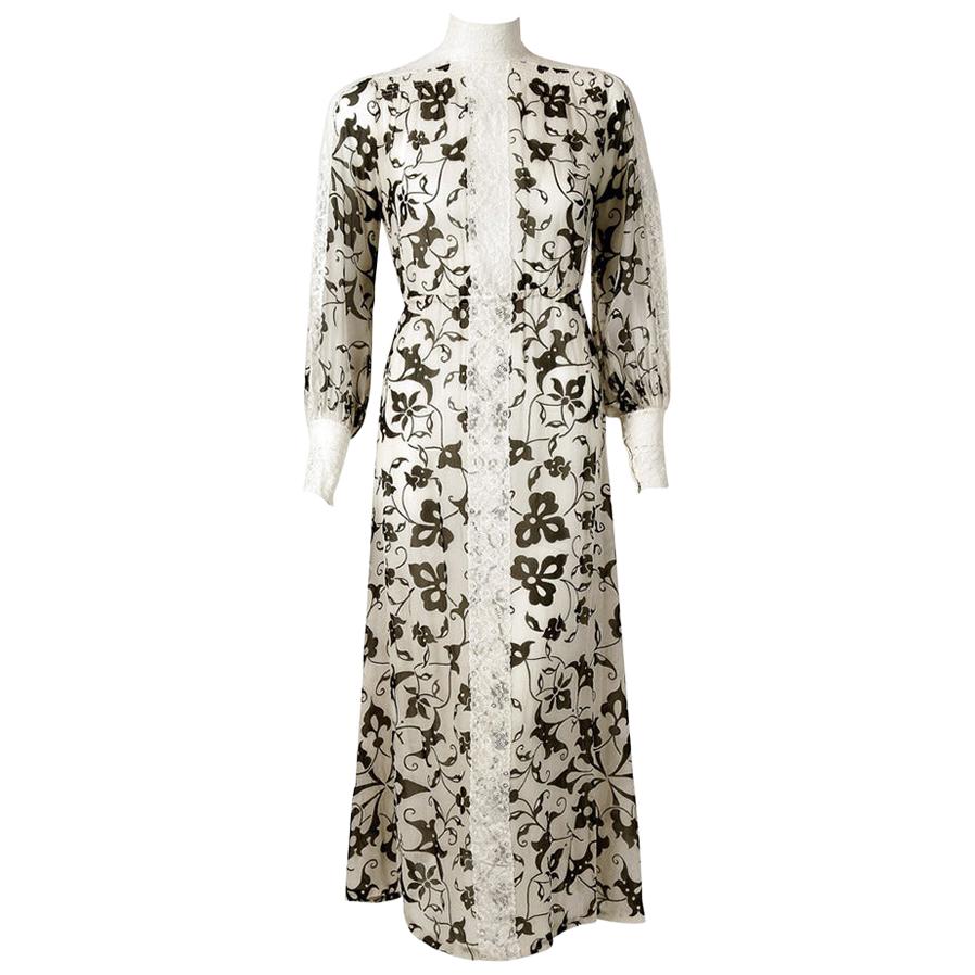Thea Porter Earth Tone Multi Fabric Caftan at 1stDibs
