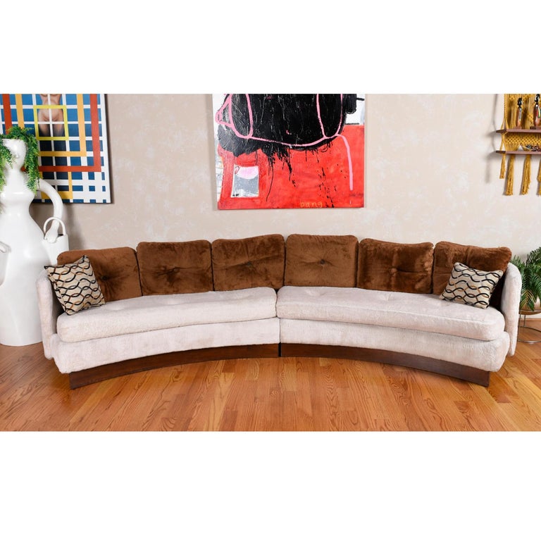 Vintage 1970s Two-Piece Carson’s Crescent Shaped Curved Sectional Sofa ...