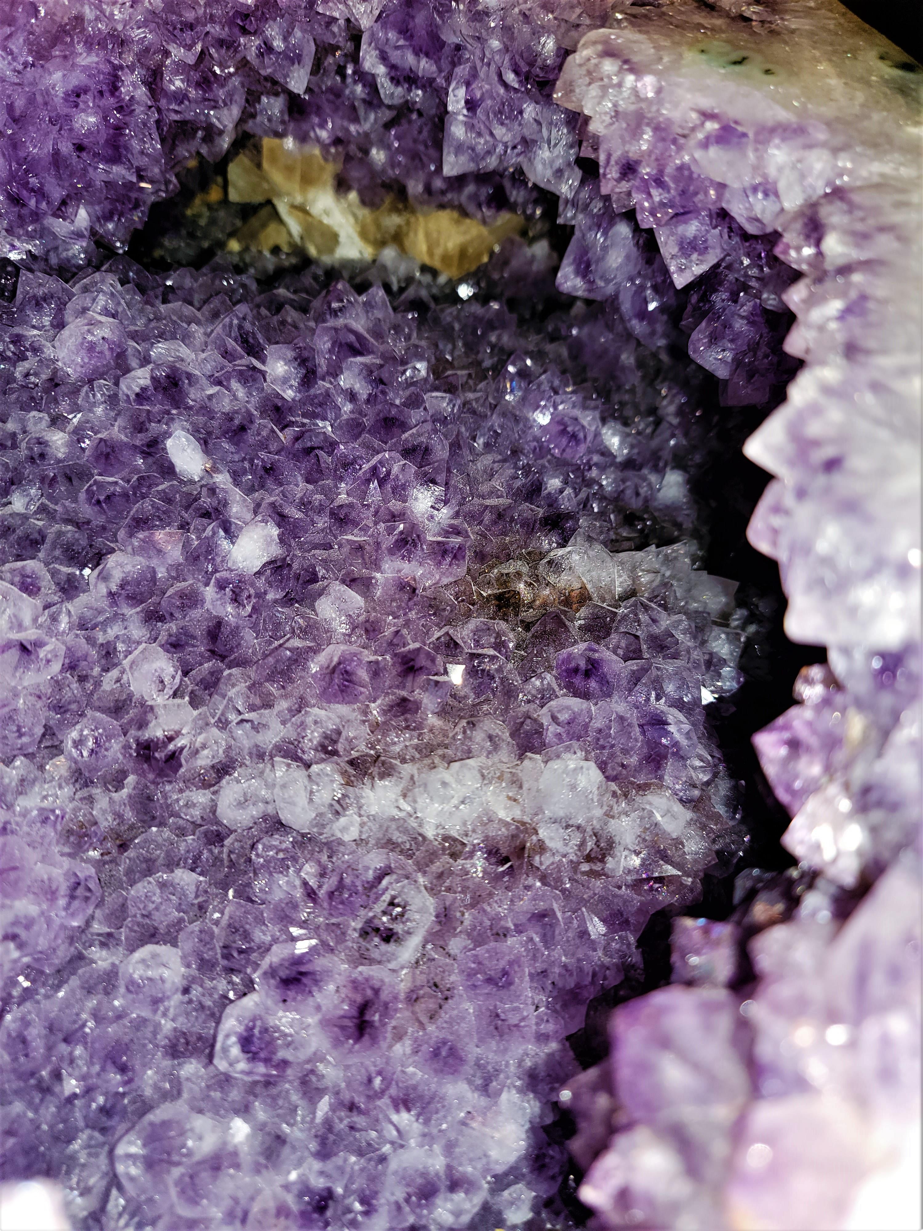 Vintage 1970s XL Polished Amethyst Geode For Sale at 1stDibs