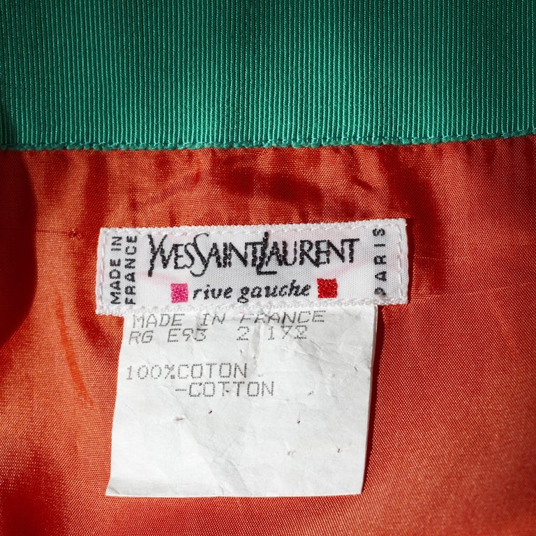 Vintage 1970s YVES SAINT LAURENT Ysl Color Block Dress For Sale at ...