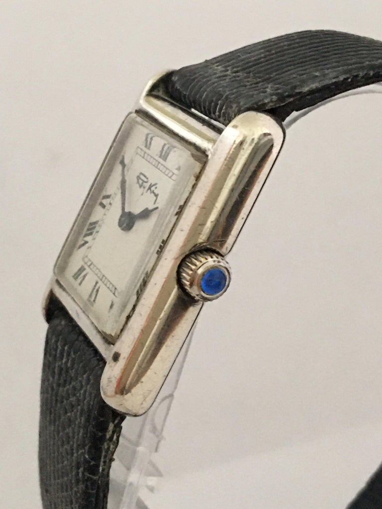 Vintage 1977 Roy King Solid Silver Tank Watch at 1stDibs | roy king ...