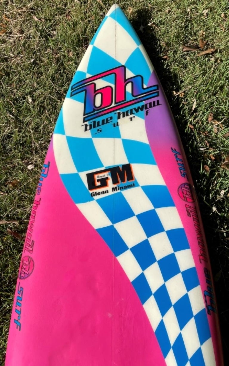 Vintage 1980s Blue Hawaii Surfboard by Glenn Minami For Sale at 1stDibs ...