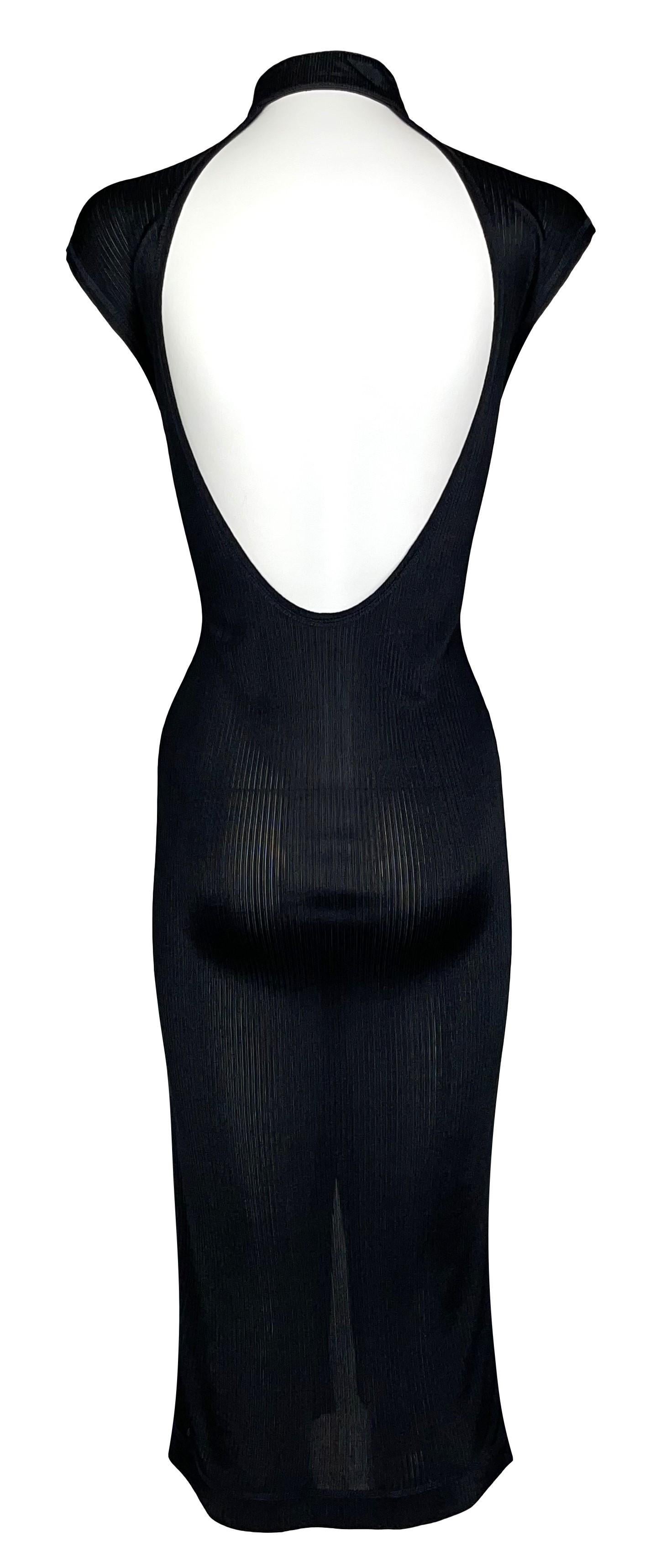 Vintage 1980's Chantal Thomass Black Semi-Sheer Cheongsam Button Down ...