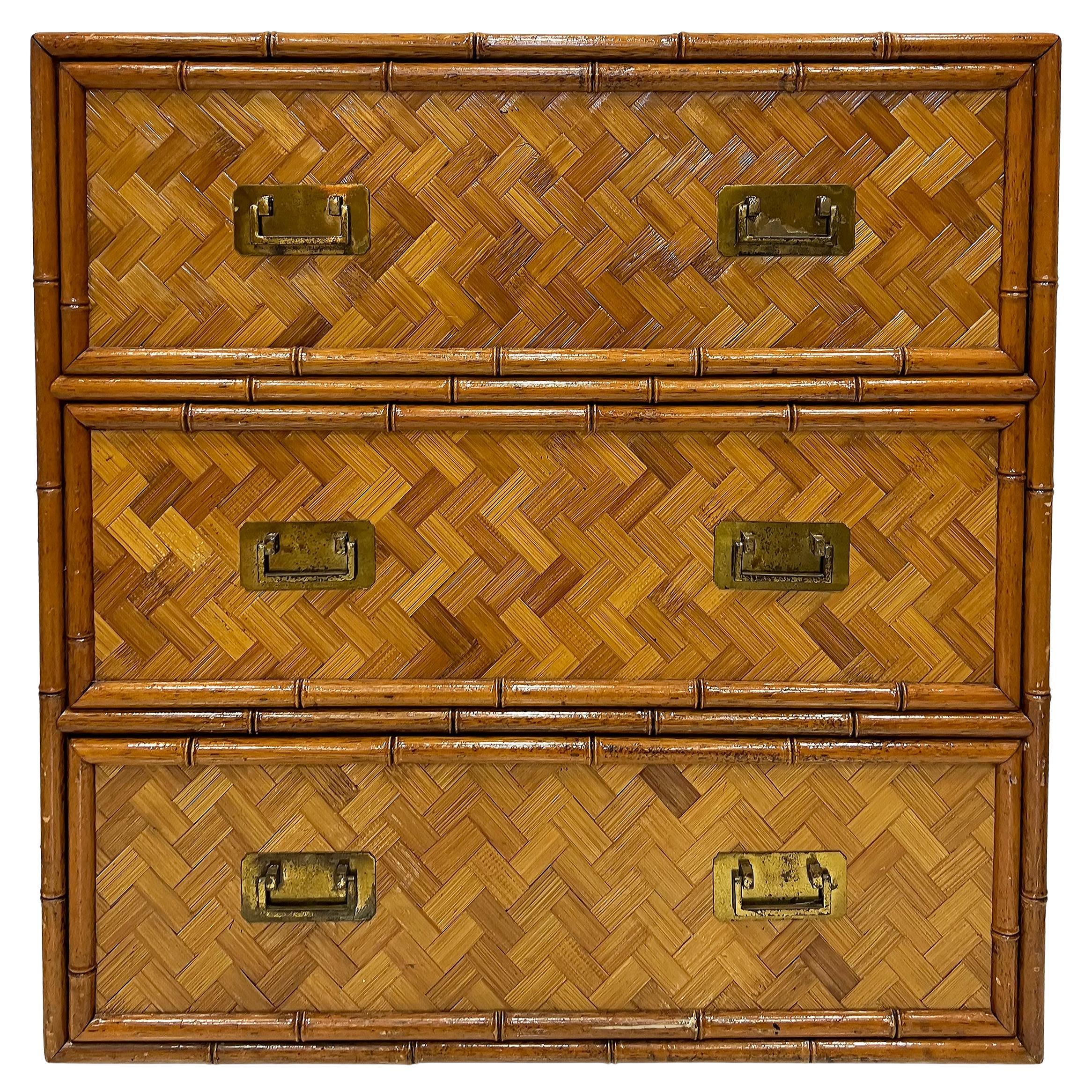 Bamboo and Cane Dresser/Drawers at 1stDibs | cane chest of drawers ...