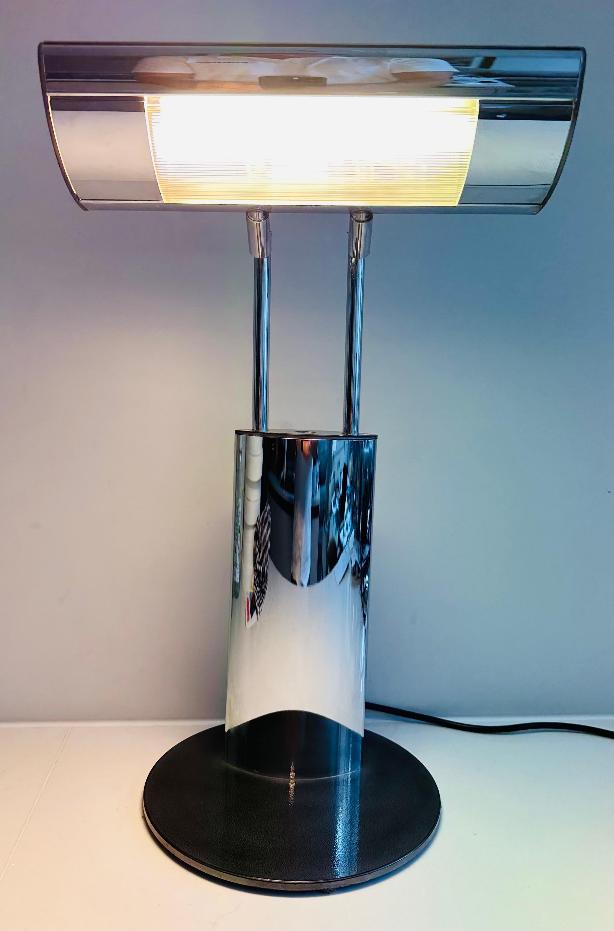 Vintage 1980s German Wofi Leuchten Chrome and Black Lacquered ...