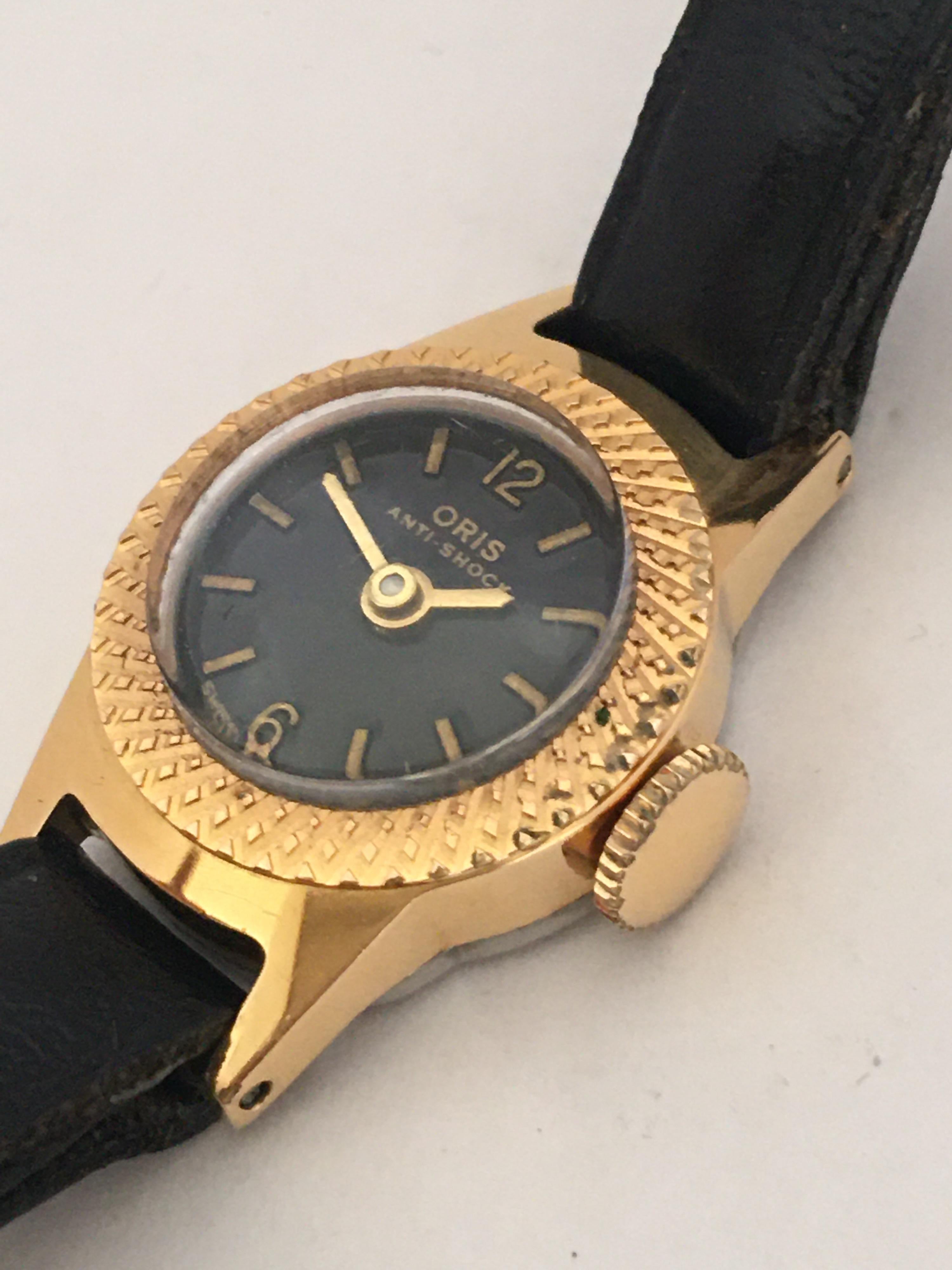 Vintage 1980s Gold-Plated and Stainless Steel Back Oris Mechanical ...