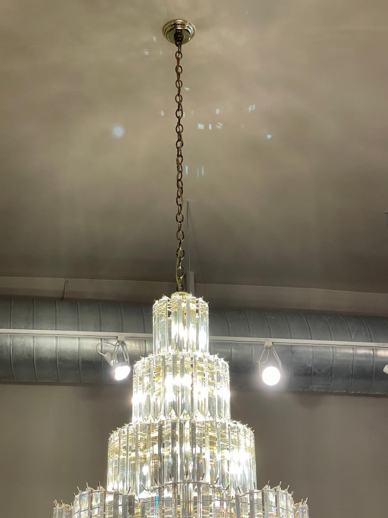 Vintage 1980s Lucite Large Chandelier For Sale at 1stDibs | huge chandelier