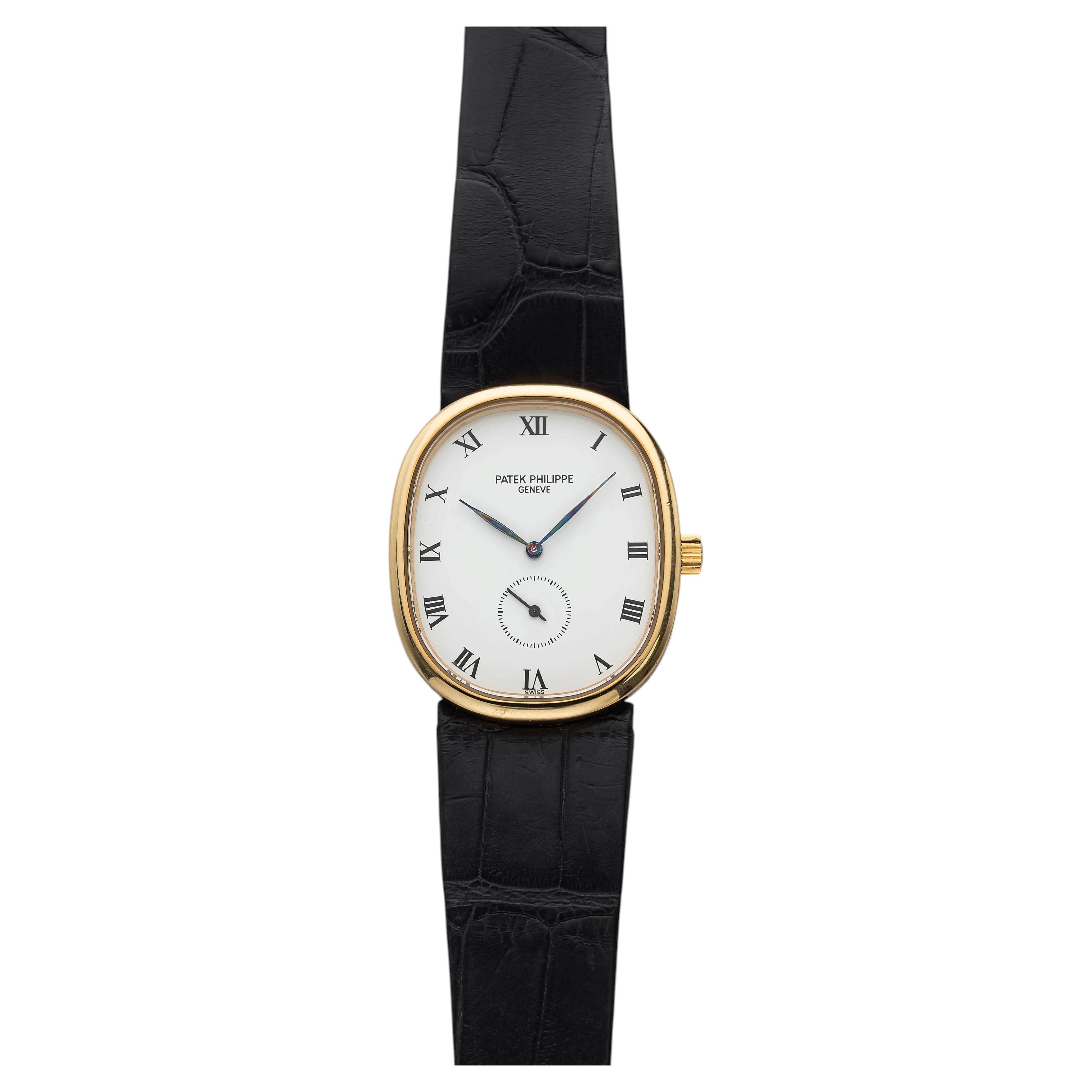 Vintage 1977 Patek Philippe 3666 18K YG Cushion Blue Sunburst Dial ...