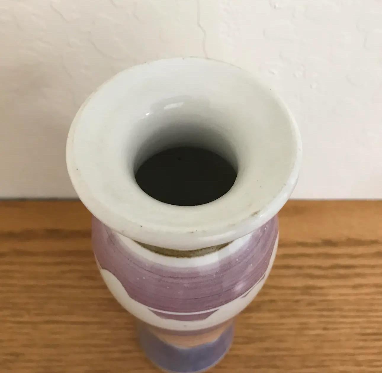 Vintage 1980's Post Modern Bing Gleitsman Art Pottery Vase For Sale at ...