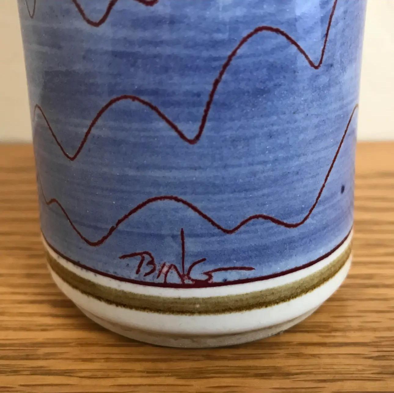Vintage 1980's Post Modern Bing Gleitsman Art Pottery Vase For Sale at ...