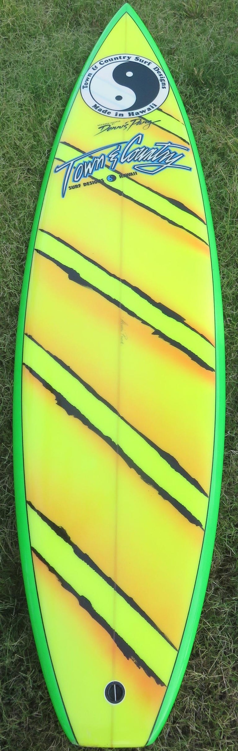 Vintage 1980s Town and Country 'T&C' Surfboard by Dennis Pang at 1stDibs