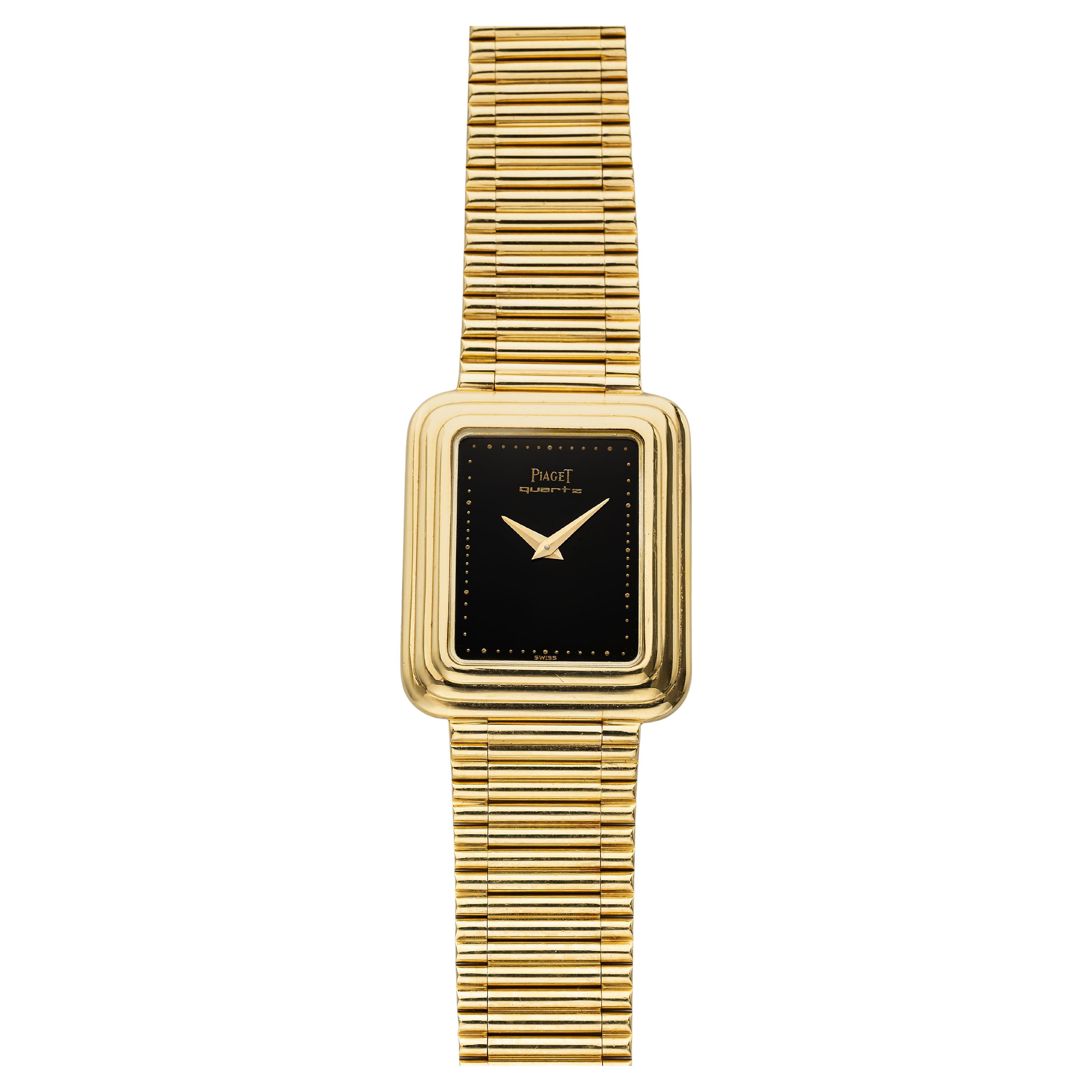 Vintage 1980s Piaget Emperador 18K YG 9591 Manual Blue 29 mm For Sale ...