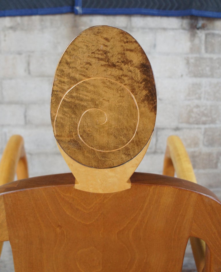 Vintage 1982 Alan Siegel Sculptural Modern Maple Accent Arm Chair ...