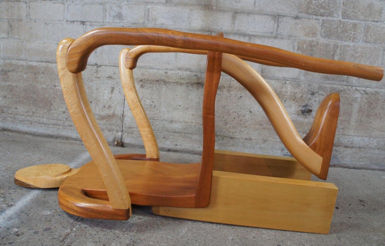 Vintage 1982 Alan Siegel Sculptural Modern Maple Accent Arm Chair ...